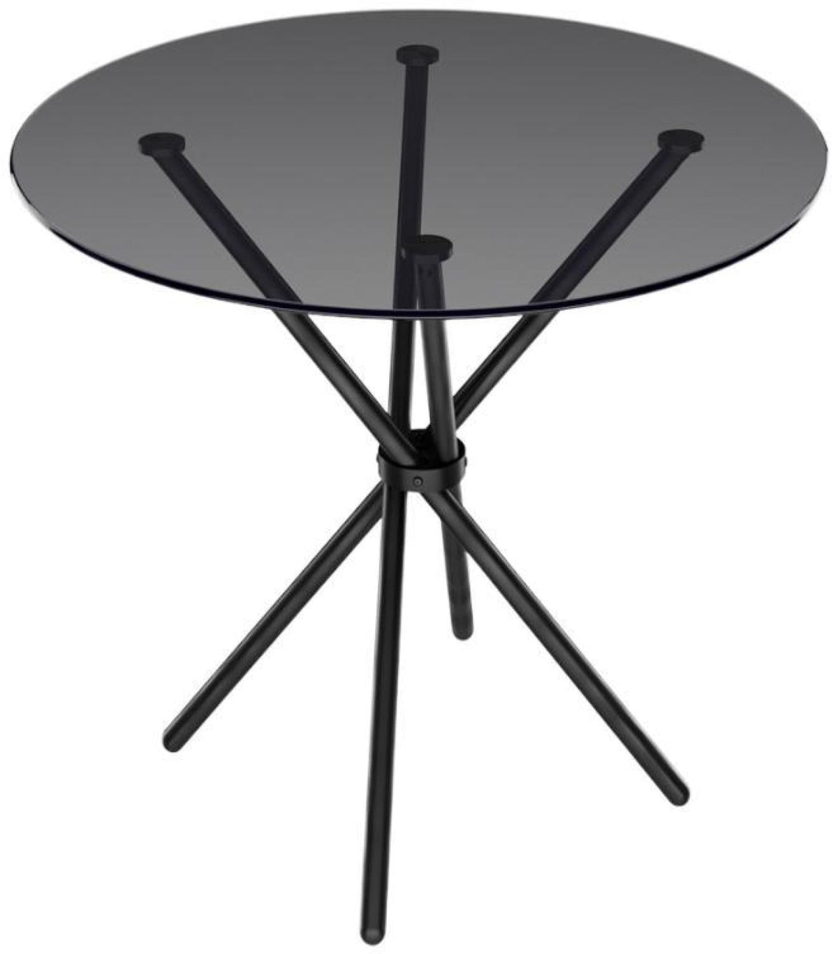 Casa Smoked and Black Glass Dining Table — Trafalgar Furniture