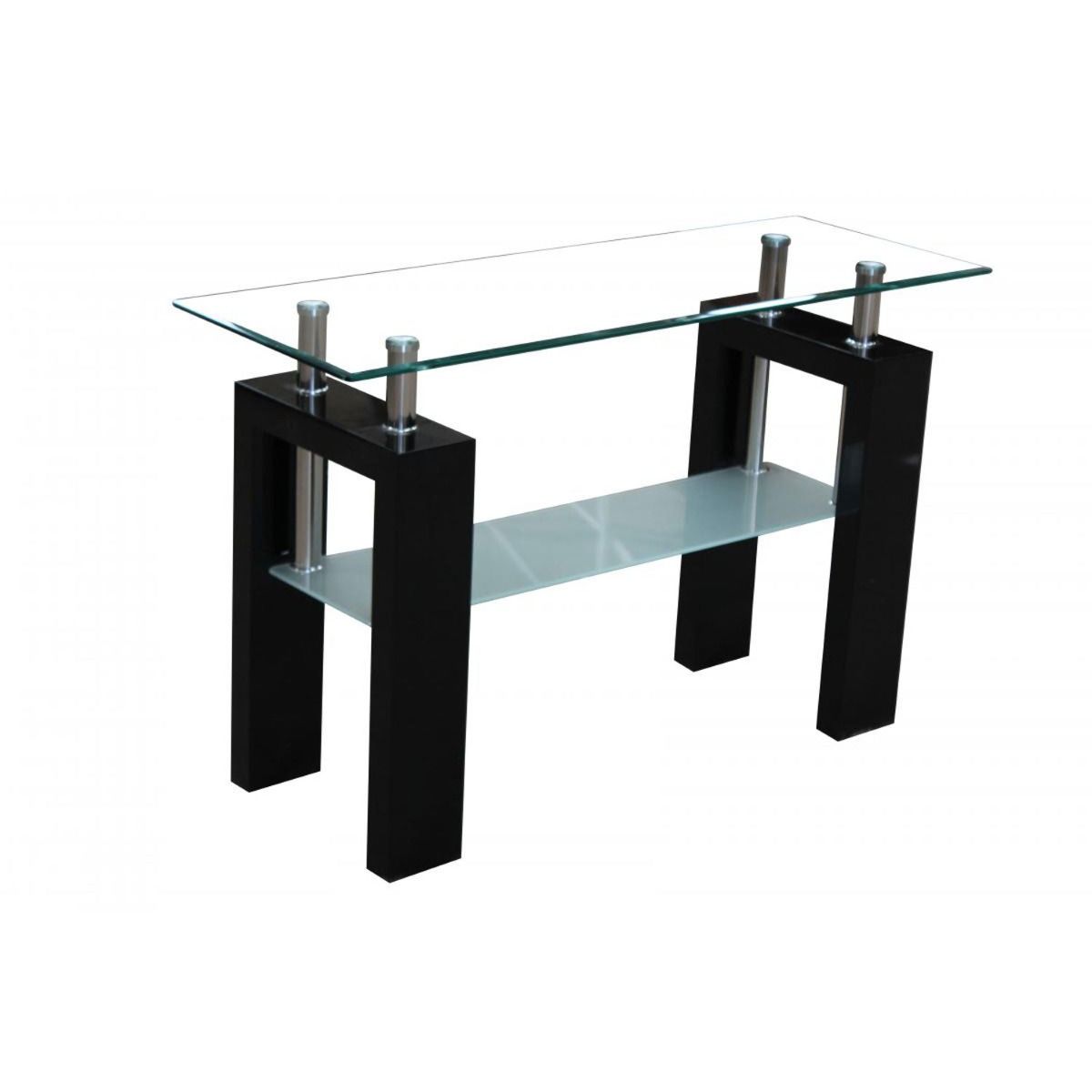 Atticus High Gloss Console Table - Black — Trafalgar Furniture